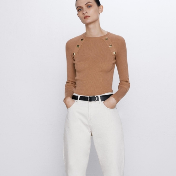 Zara | Tops | Zara Ribbed Sweater | Poshmark